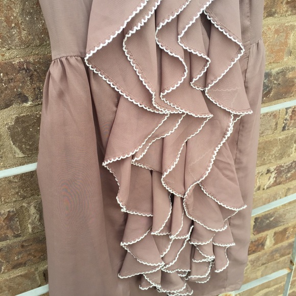 Alythea | Dresses | Alythea Neutral Summer Ruffles Midi Dress Size S ...